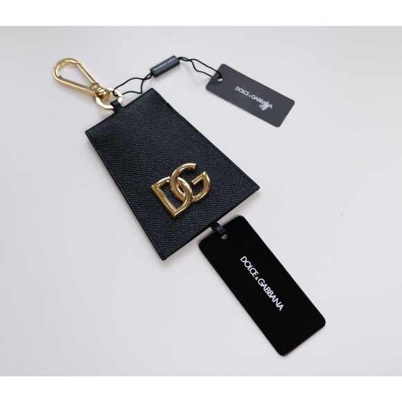 Dolce & Gabbana | Accessories | Dolce Gabbana Black Leather Dg Logo ...
